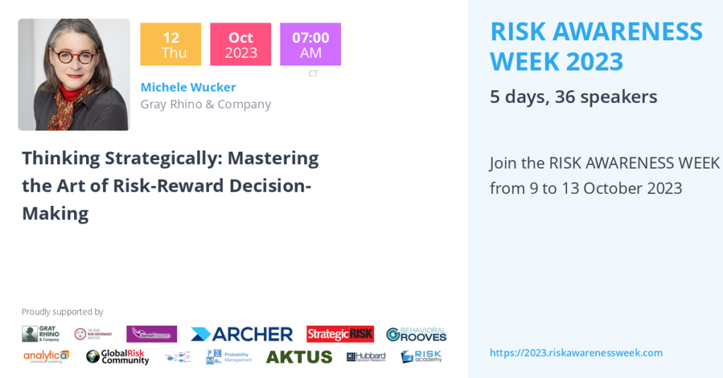 Thinking Strategically at Risk Awareness Week 2023 | Gray Rhino & Company